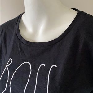Rae Dunn | Tops | Rae Dunn Boss Lady Black Tshirt | Poshmark